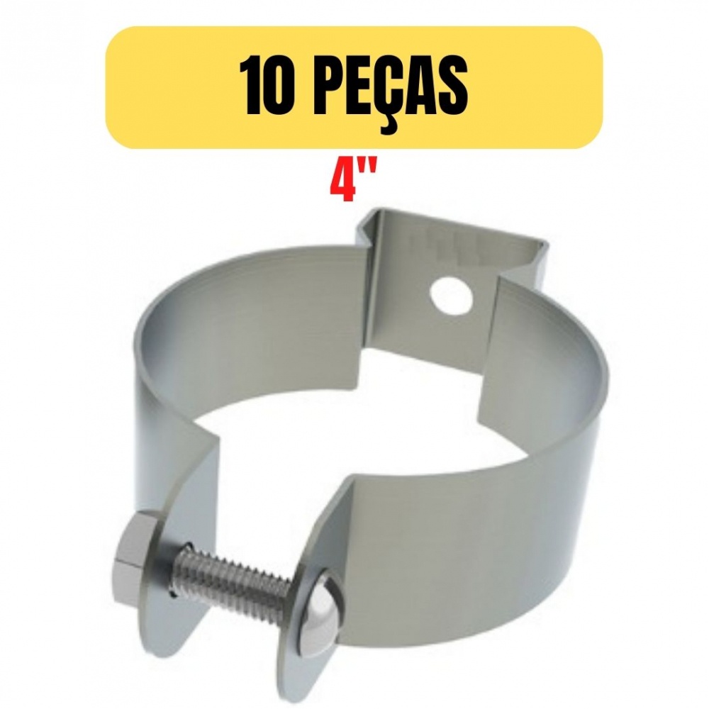 KIT 10 ABRACADEIRA TIPO D COM PARAFUSO 4 POLEGADA | Shopee Brasil