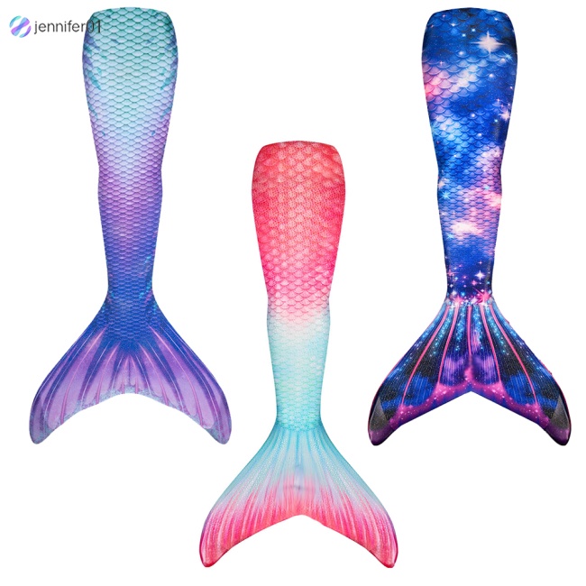 jen Girls Fato De Banho De Praia Sereia Rabo De Cosplay Roupa Gradiente ...