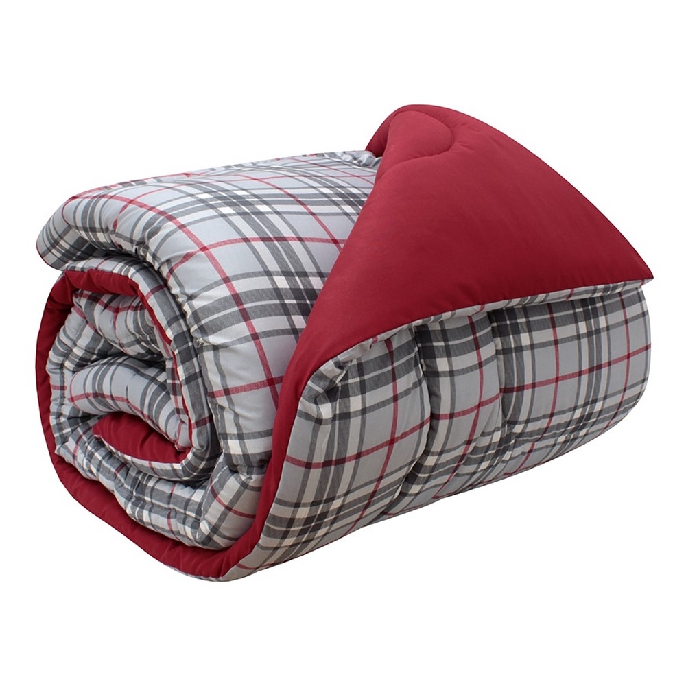 Edredom Zelo Super Soft Casal 170 Fios - Oxford Cinza | Shopee Brasil