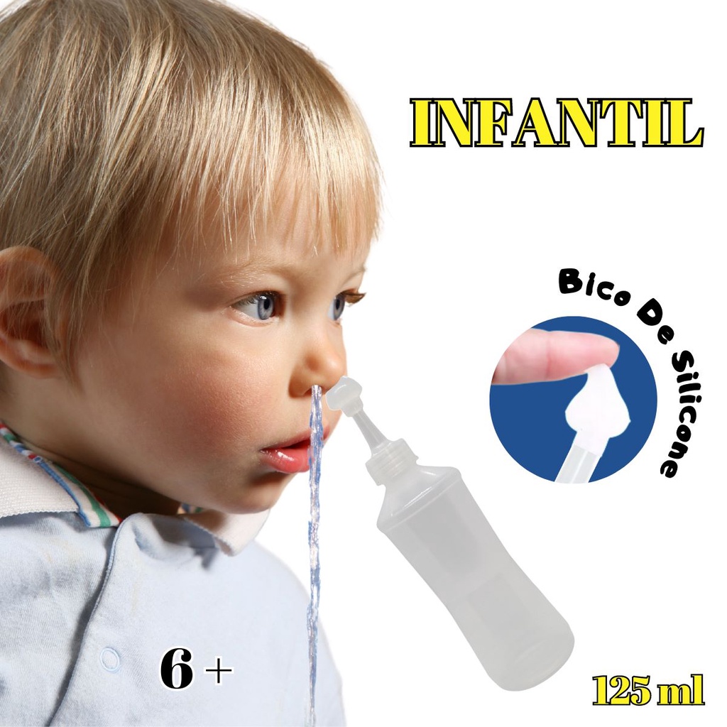Dispositivo Para Lavagem Nasal Infantil Bico Silicone 125ml | Shopee Brasil