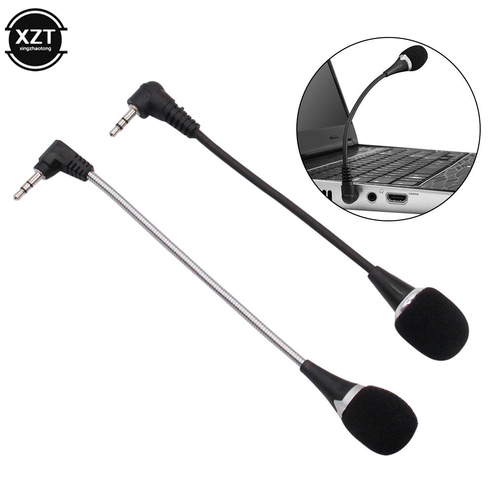 Microfone Flexível De 3,5mm Mini Para Notebook PC Podcast Skype Chat ...