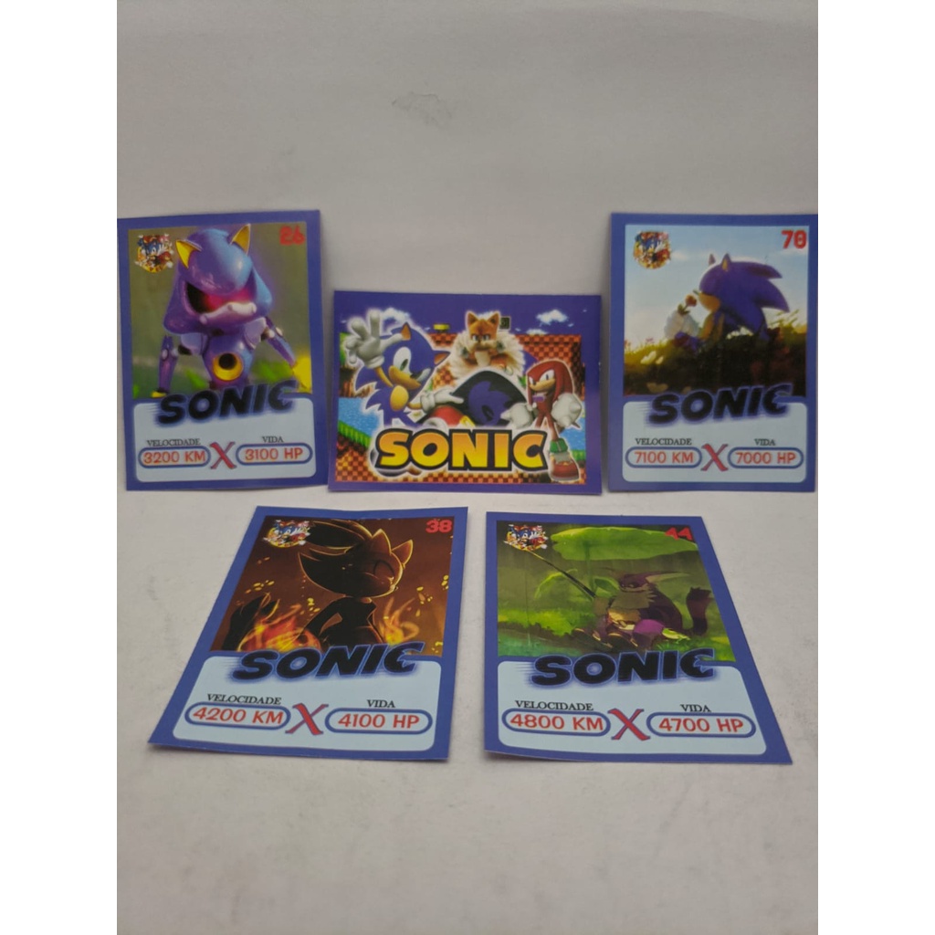 SONIC - Card Game / Cartas / Figurinhas - Kit 50 Pacotes com 4 cards ...