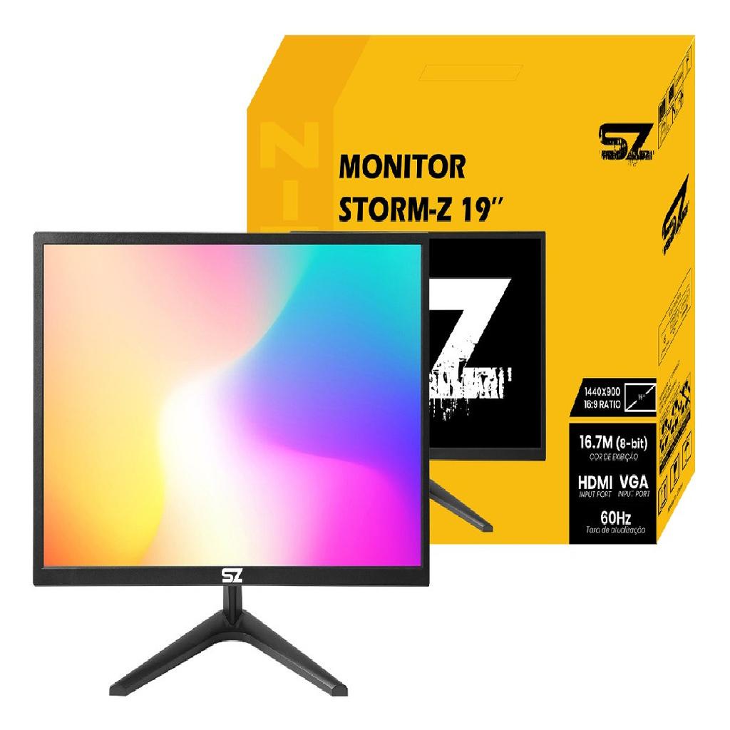 Monitor Brx 19 Polegadas Storm-z Com Led Preto | Shopee Brasil