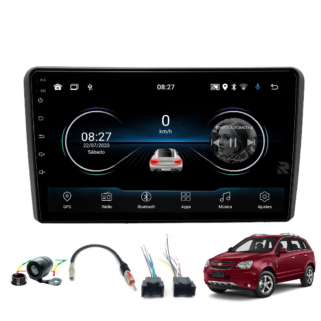 Kit Central Multimidia 9 Polegadas Android GM Chevrolet Captiva 2008 a 2014 | Shopee Brasil