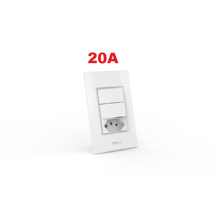 INTERRUPTOR MODULAR BELEZE CONJUNTO 4X2 2 TECLAS SIMPLES COM TOMADA 20A ... INTERRUPTOR MODULAR BELEZE CONJUNTO 4X2 2 TECLAS SIMPLES COM TOMADA 20A ...