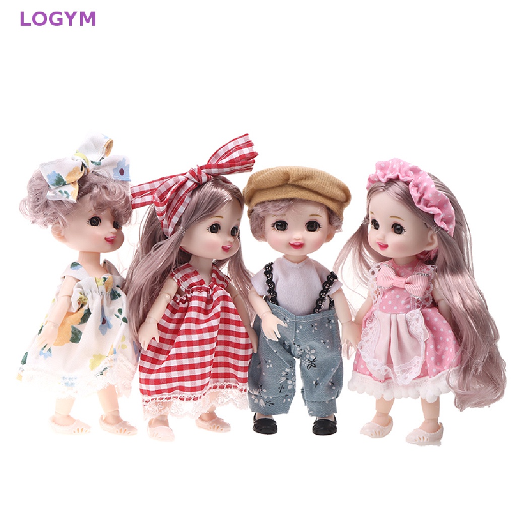 [Nova boneca de bebê de 17 cm com 13 juntas móveis 3D grandes olhos ...
