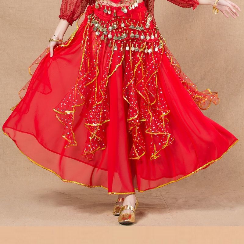 Traje de Dança do Ventre Dança Indiana Saia de Baloiço Grande Saia de ...