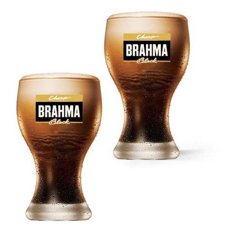 Copo Chopp Brahma Black - Kit 2 Unidades | Shopee Brasil