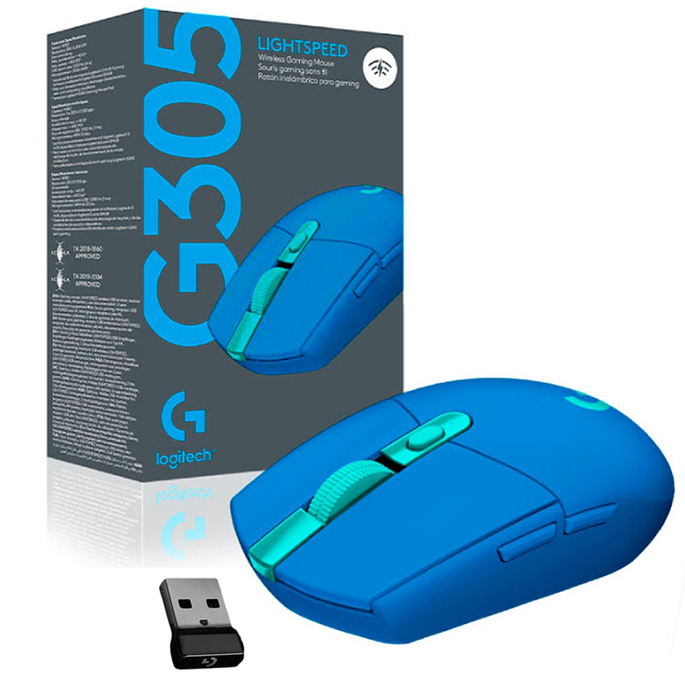 Mouse Gamer Sem Fio Logitech G305 Lightspeed Hero 12000Dpi Azul - 910 ...