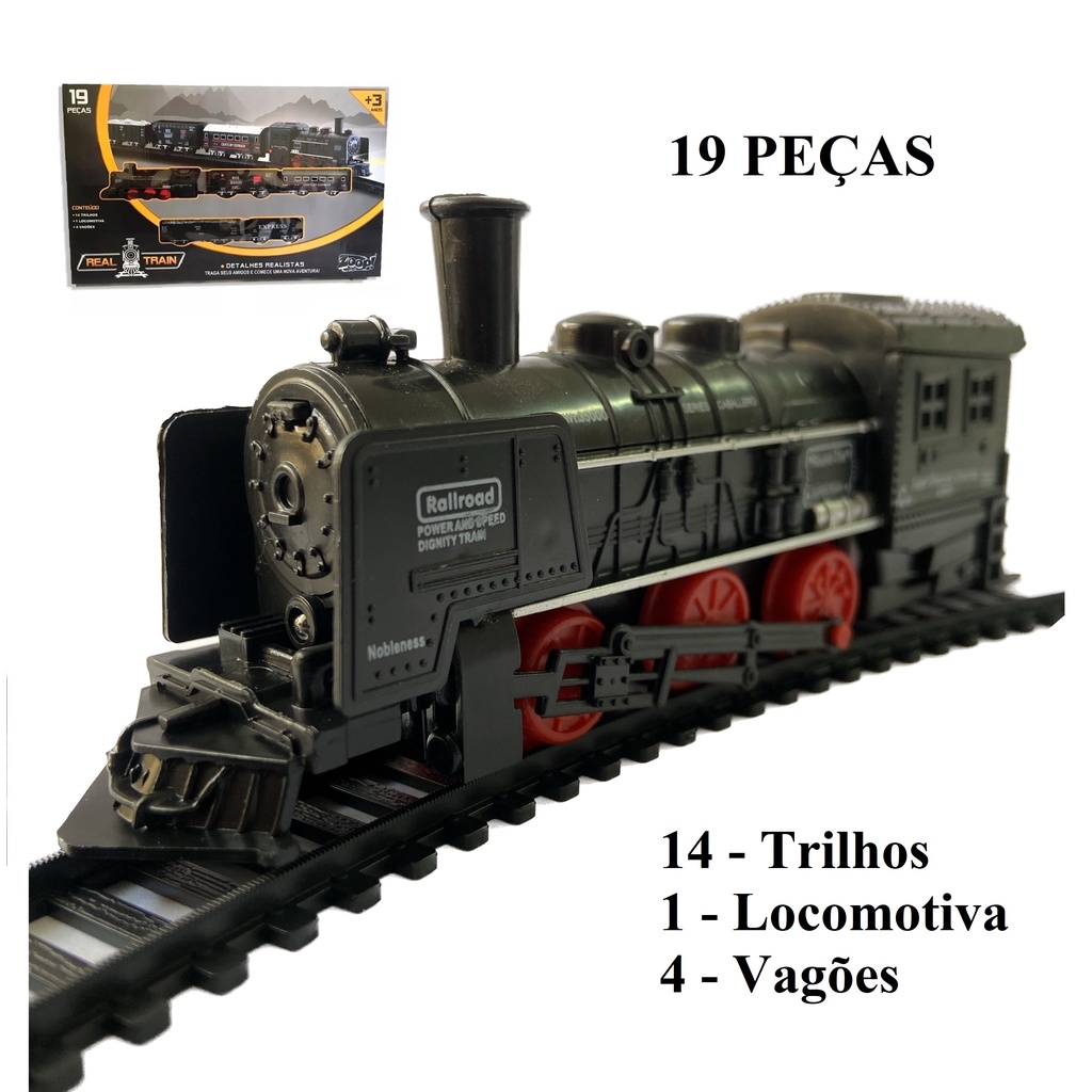 Ferrorama Locomotiva Trem Trenzinho Eletrico Com Som E Luz | Shopee Brasil