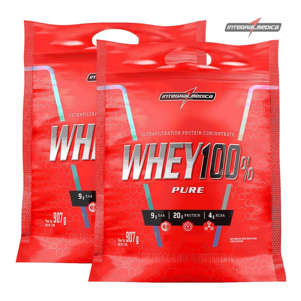 WHEY 100% PURE REFIL 907G INTEGRALMEDICA | Shopee Brasil