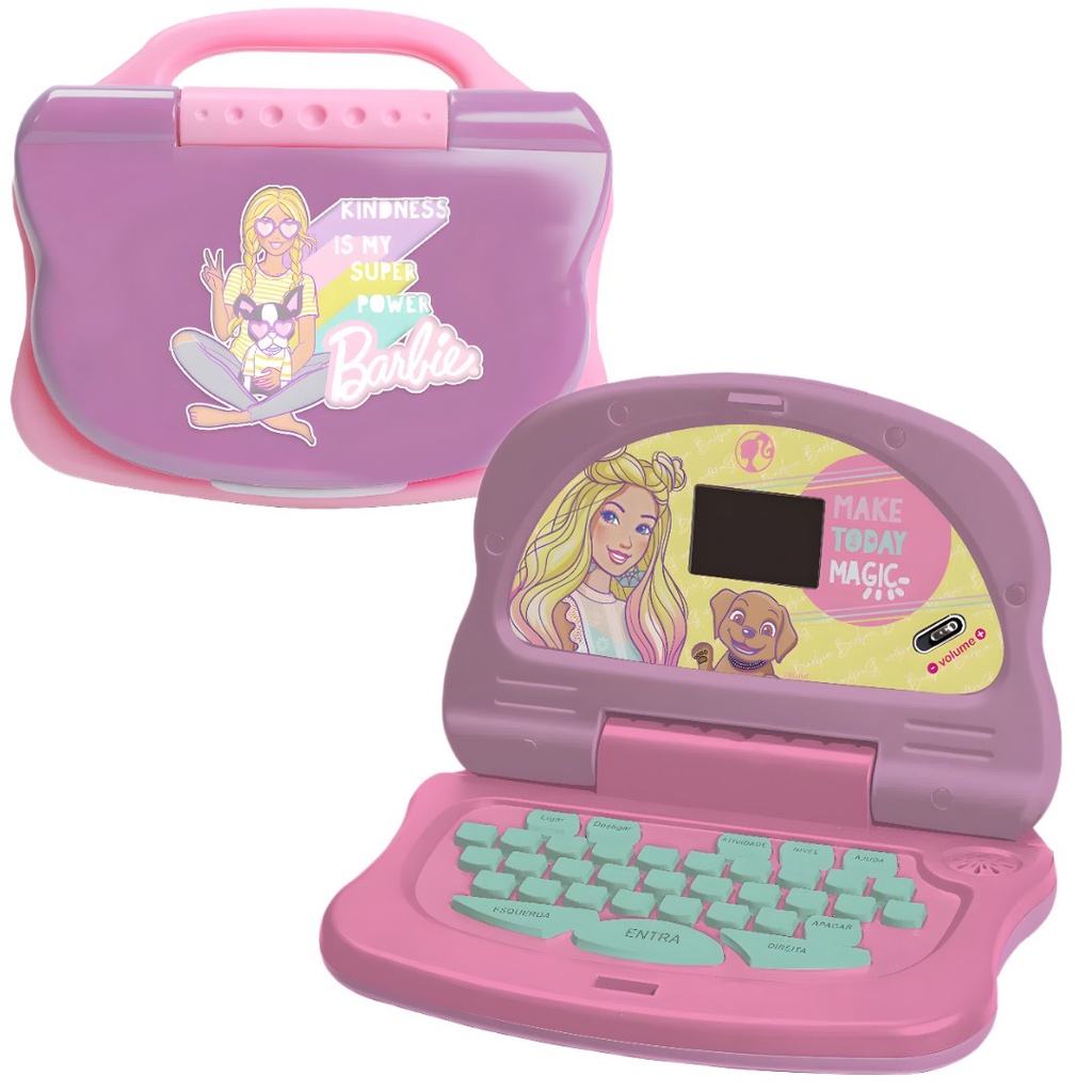 Laptop Da Barbie Notebook Infantil Atividades Português E Inglês Jogos ...