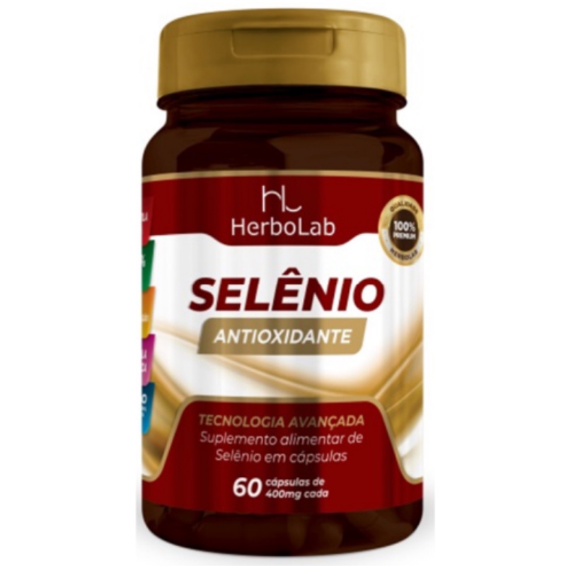 Selênio Antioxidante 60 cápsulas 400mg HerboLab ( suplemento alimentar ...