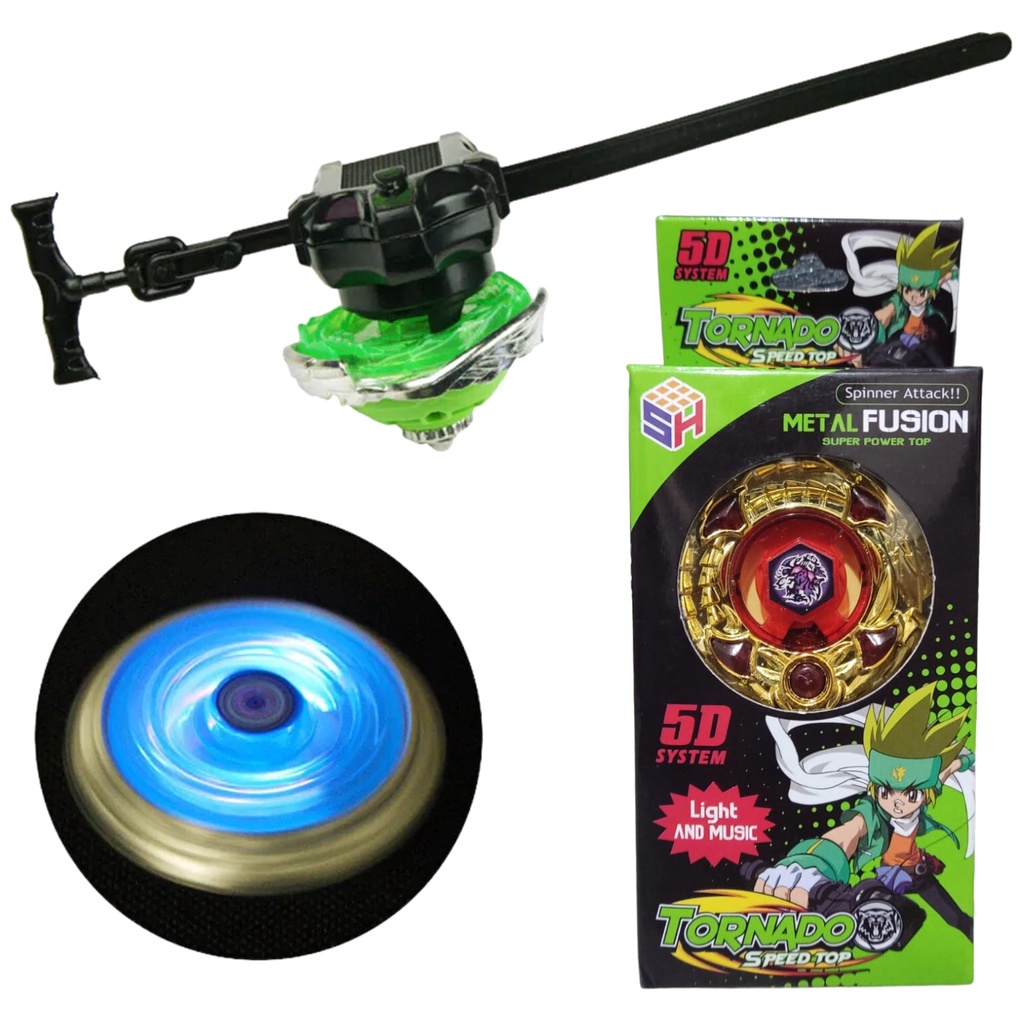 Beyblade Luz Led 5D Pião Tornado Speed Top + Lançador | Shopee Brasil