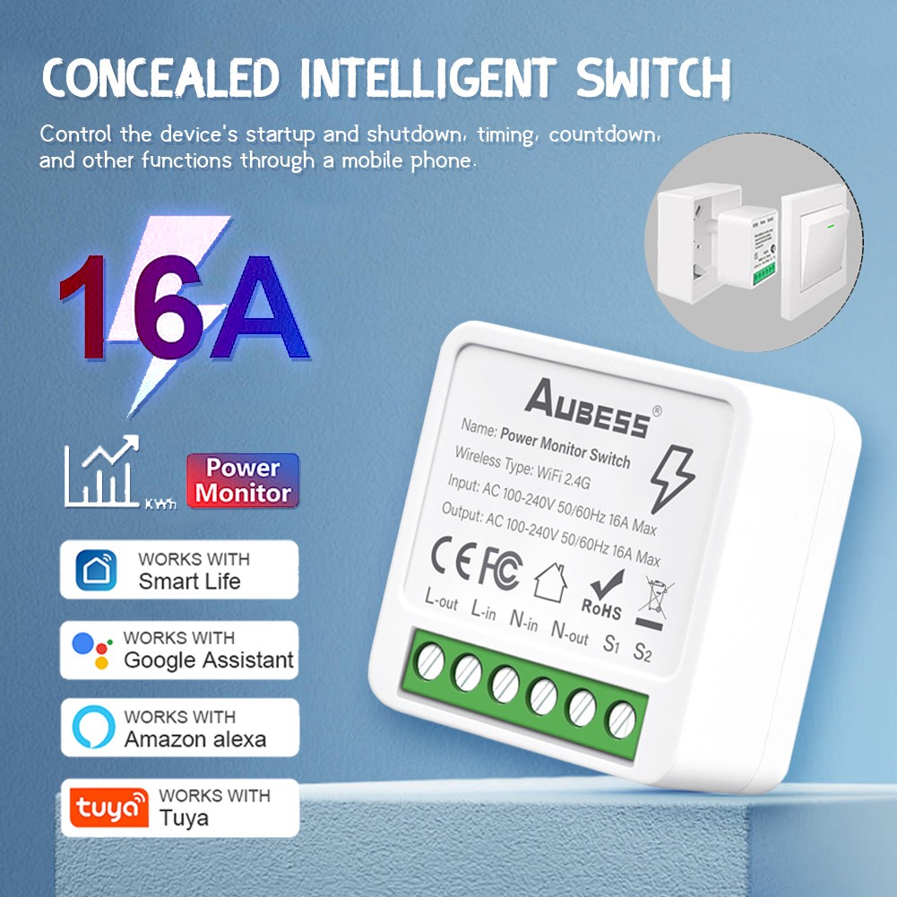 Tuya Mini Switch 16a Melhor Que Sonoff Funciona Com Alexa E Google Home ...