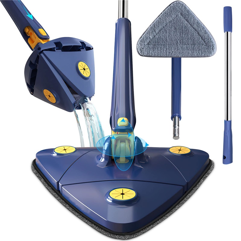 Mop Triangular 360 Esfregão Rodo Giratório Lava E Seca Com Extrusão ...