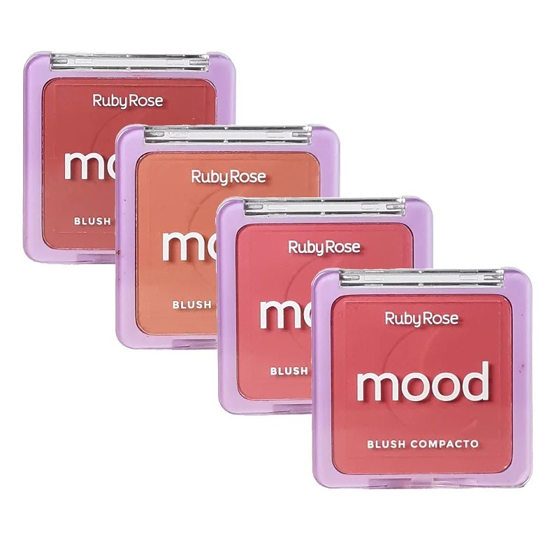 Blush Compacto Feels Mood Ruby Rose | Shopee Brasil