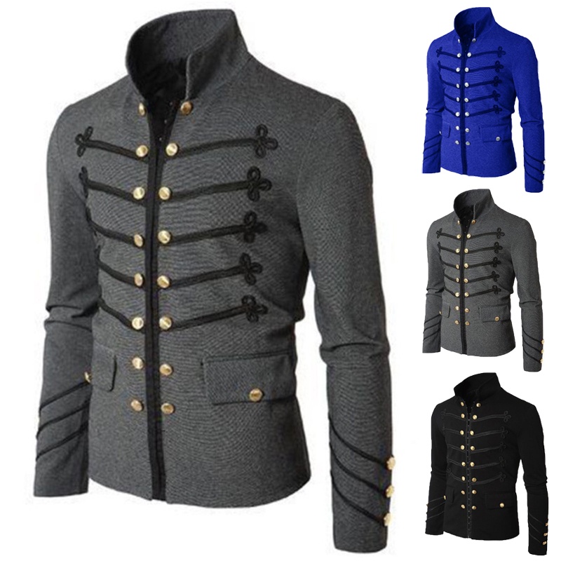 Jaqueta De Cosplay Medieval Clássica Masculina Com Peito Duplo Para ...