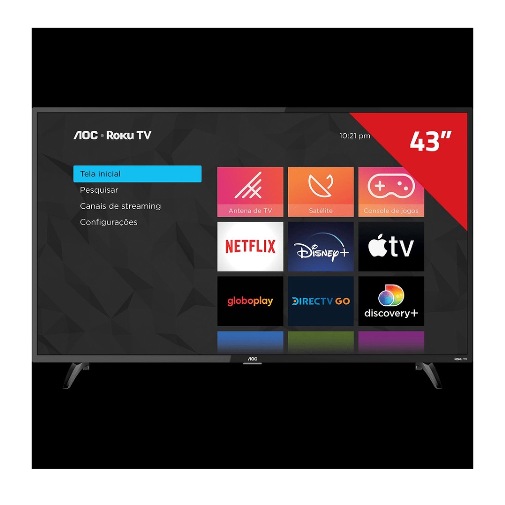 Smart Tv Aoc 43" 43s5135/78g Led Full Hd Hdmi Usb Wifi | Shopee Brasil