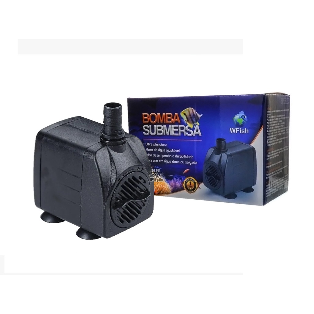 Bomba Submersa WF-2000 Wfish 2000L/h P/ Aquários Fontes 220v | Shopee ...