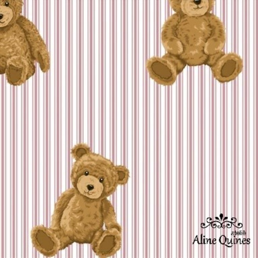 FERNANDO MALUHY - TEDDY BEAR - URSO LISTRAS ROSA - 50cm X 150cm ...