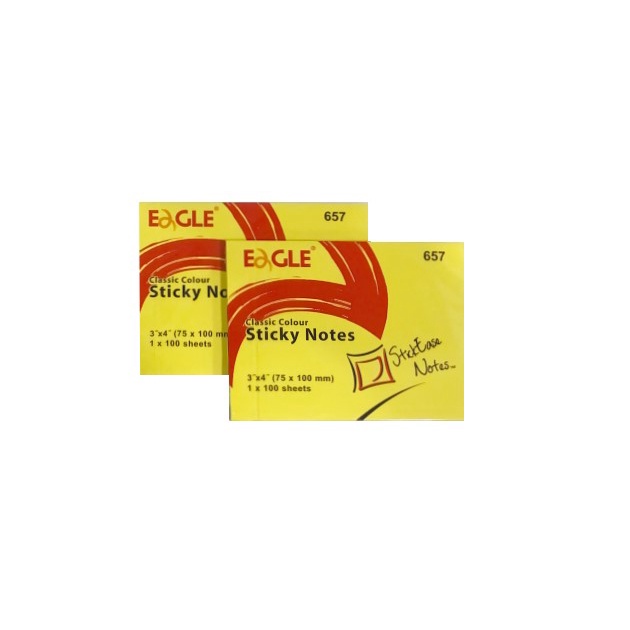 Bloco Adesivo Eagle Classic Colour Sticky Notes 657 | Shopee Brasil