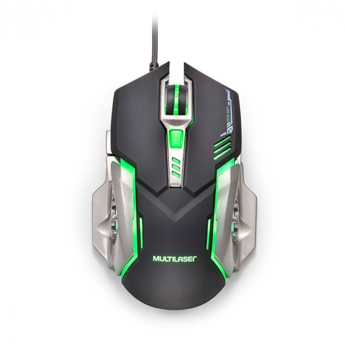 Mouse Gamer 2400 Dpi Preto Multilaser Led Com Fio MO269 | Shopee Brasil