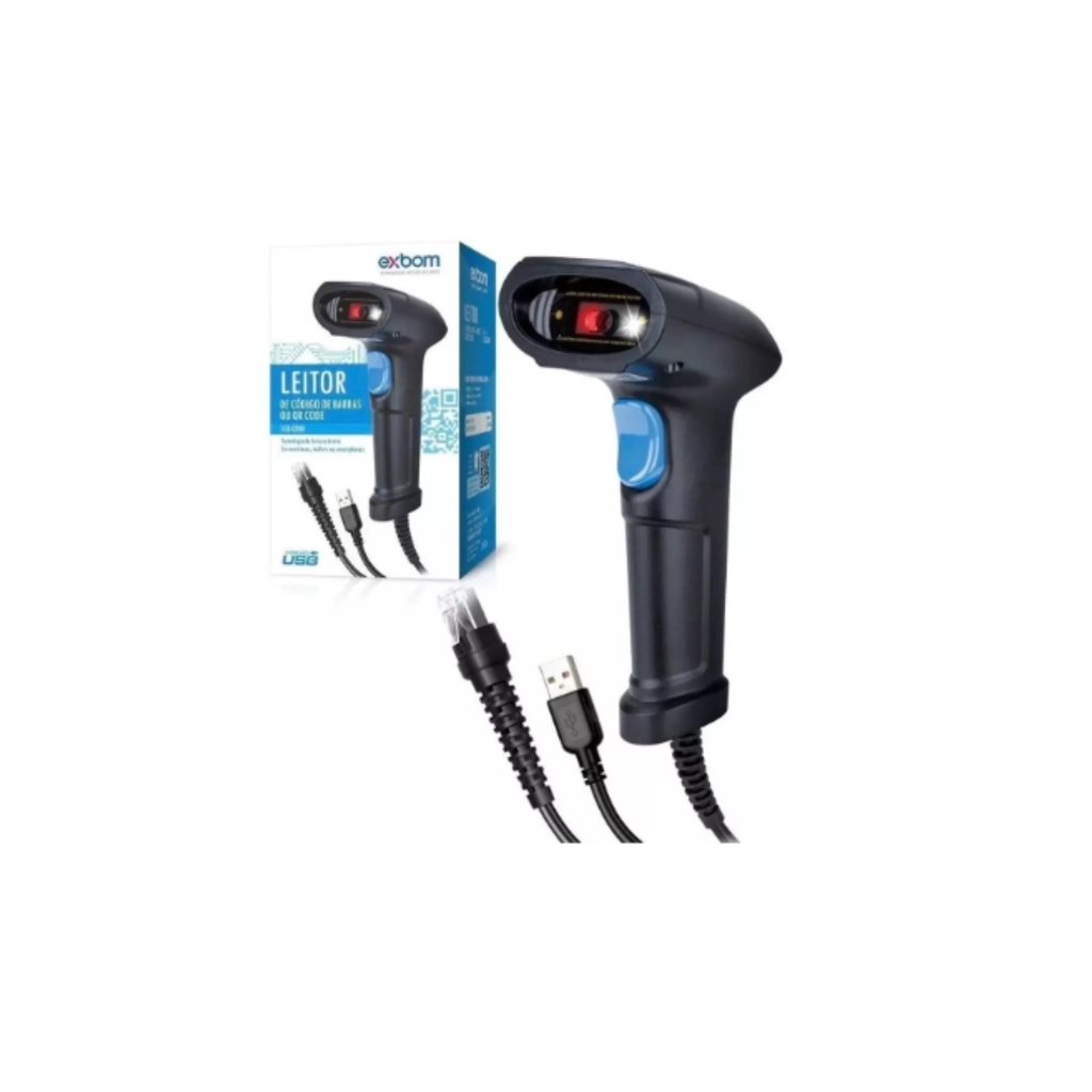 Leitor Código de Barras Imagem Laser 2d QR code Com fio USB | Shopee Brasil