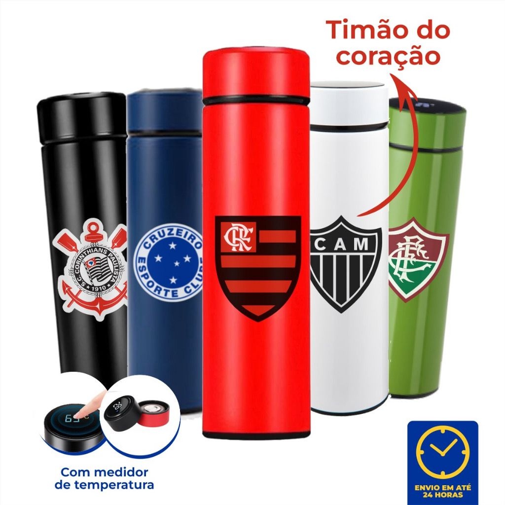 Garrafa Térmica Stanley com Visor de LEDde times de futebol - Botafogo ...