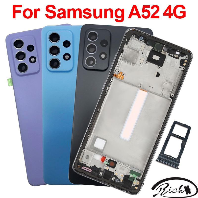 A52 4G Moldura Média Para Samsung Galaxy A52 A525 Tampa Traseira Da ...