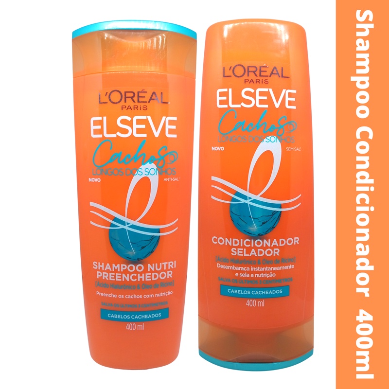 Kit Shampoo Condicionador Loreal Elseve Cachos Longos dos Sonhos 400ml ...