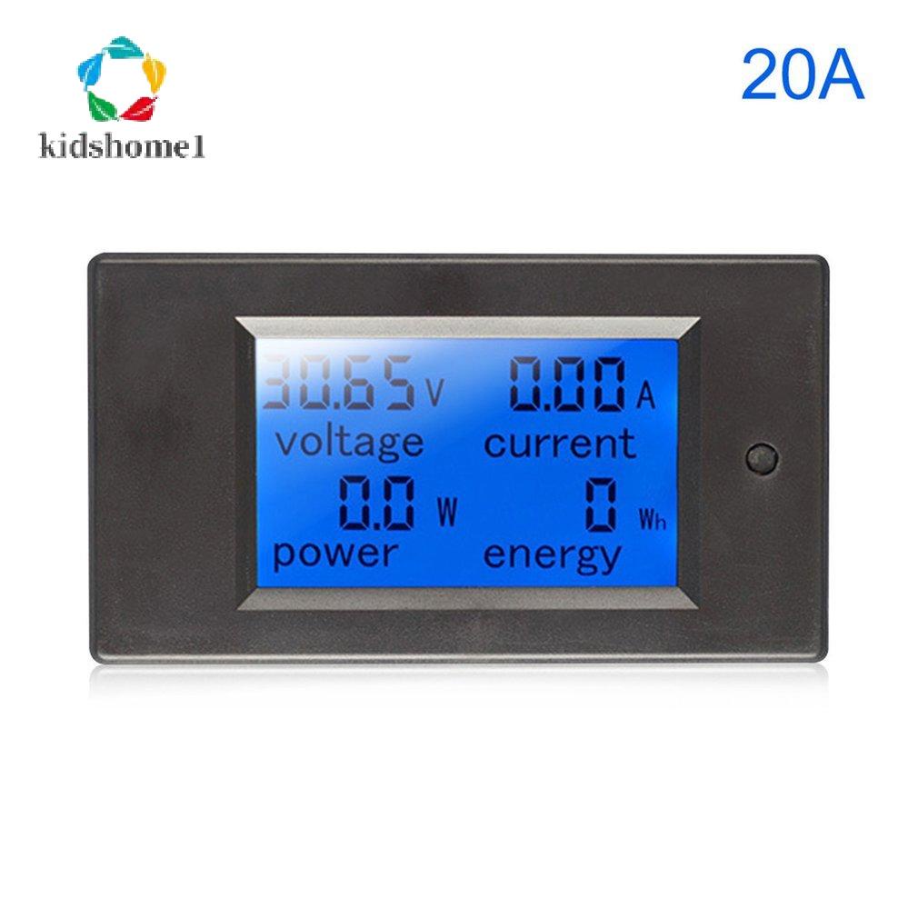Digital Power Energy Meter DC Voltmeter Ammeter Wattmeter Monitor ...