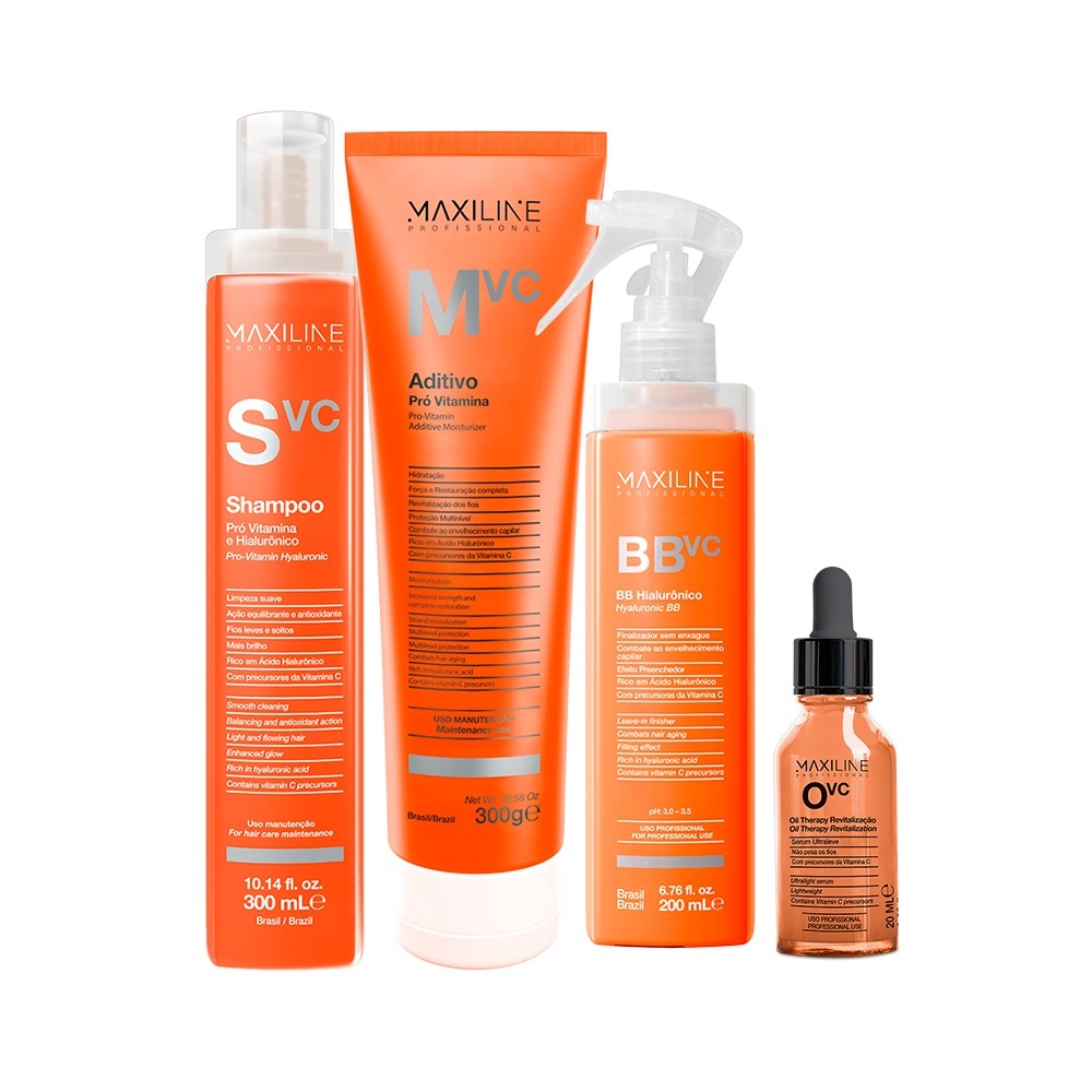 KIT PRÓ VITAMINA MAXILINE HOME CARE COMPLETO | Shopee Brasil