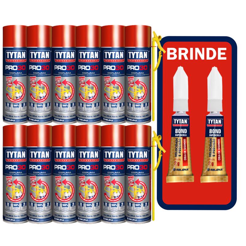 Espuma Expansiva de Poliuretano PRO30 Ergo 500ML TYTAN 12 Unidades | Shopee Brasil