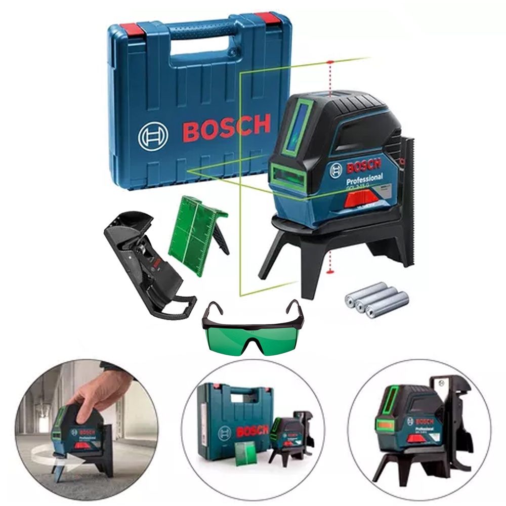 Nivel a Laser de Linhas Gcl 2-15 g + Oculos Verde - Bosch | Shopee Brasil