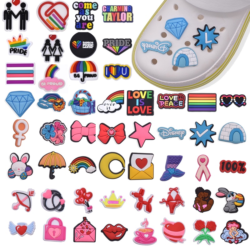 Crocs Jibbitz Pingente Botão De Gênero Sapatos De Bricolage Encanto ...