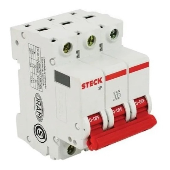 Disjuntor Steck Tripolar Din 10a Ate 63a Curva C | Shopee Brasil