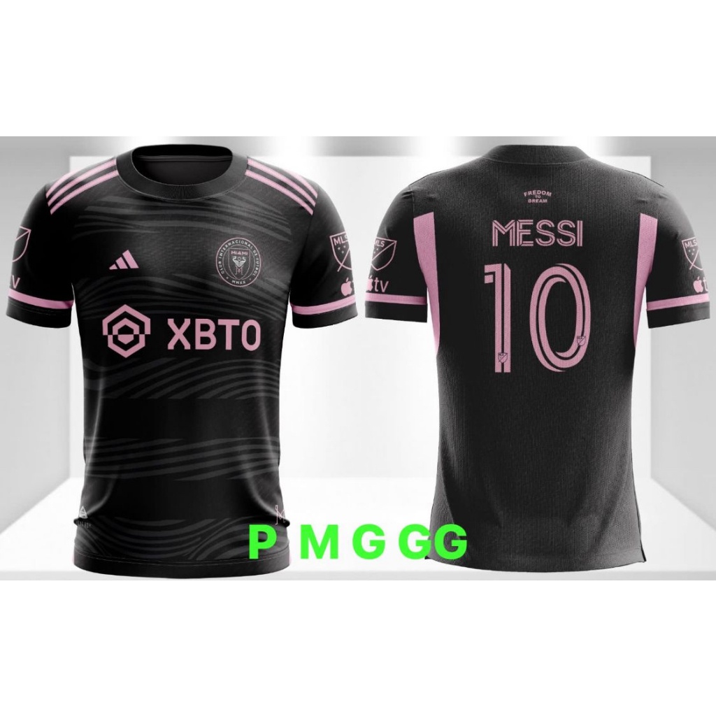 Camisa de time do Inter de Miami preto e rosa 23/24 messi | Shopee Brasil