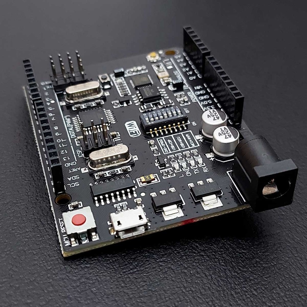 Placa Compatível Arduino UNO Wifi ATMEGA328P com ESP8266 e CH340 | Shopee Brasil