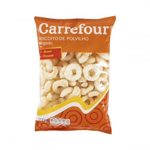 Biscoito de Polvilho Salgado Carrefour 200g | Shopee Brasil