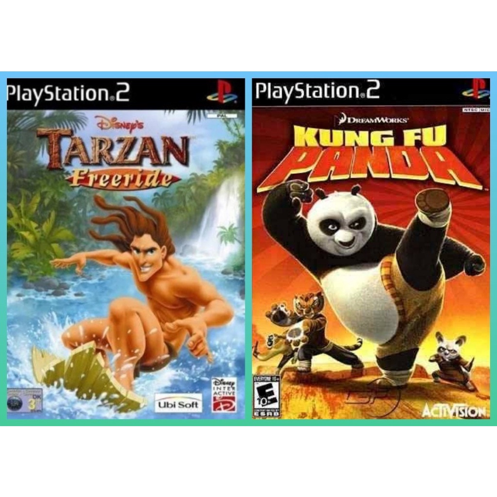Jogo Ps 2 Tarzan E Kung Fu Panda - Ps2 Kit 2 s Promoção | Shopee Brasil