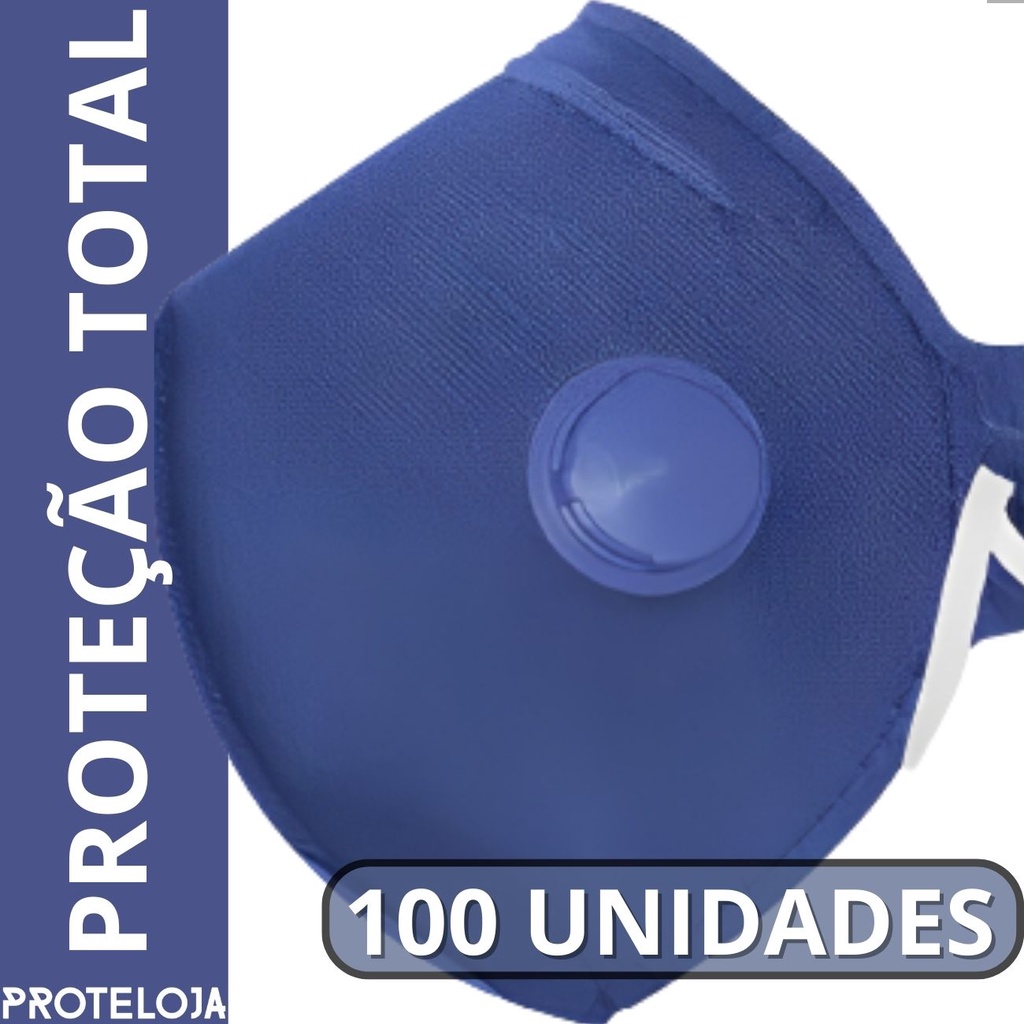 100 Mascara PFF2 Com Válvula N95 Respirador Trabalho Profissional EPI ...