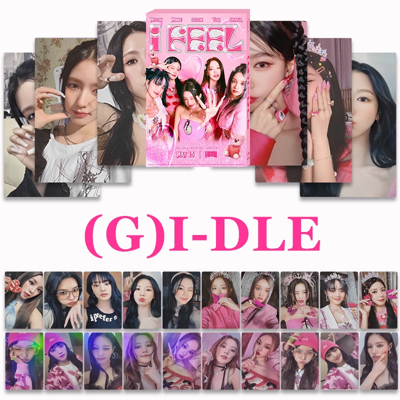 55pcs/box (G)I-DLE 6th Mini Album I FEEL Photocards Queencard Lomo Cards GIDLE Kpop Postcards ...