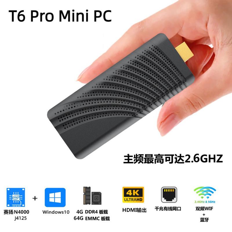 T6 Pro MINI PC Stick Windows 10 Intel Celeron J4125 N4000 Quad Core ...