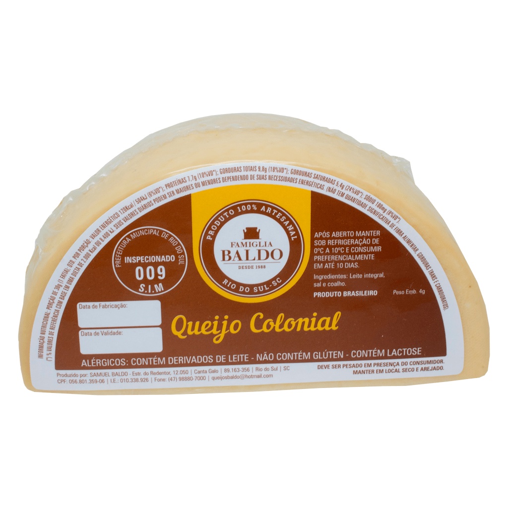 Queijo Colonial 500G Famiglia Baldo | Shopee Brasil