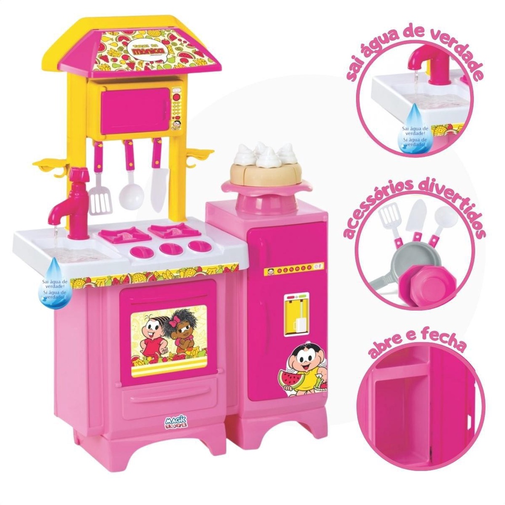 Brinquedo Infantil Cozinha Completa Turma da Monica - Magic Toys | Shopee Brasil