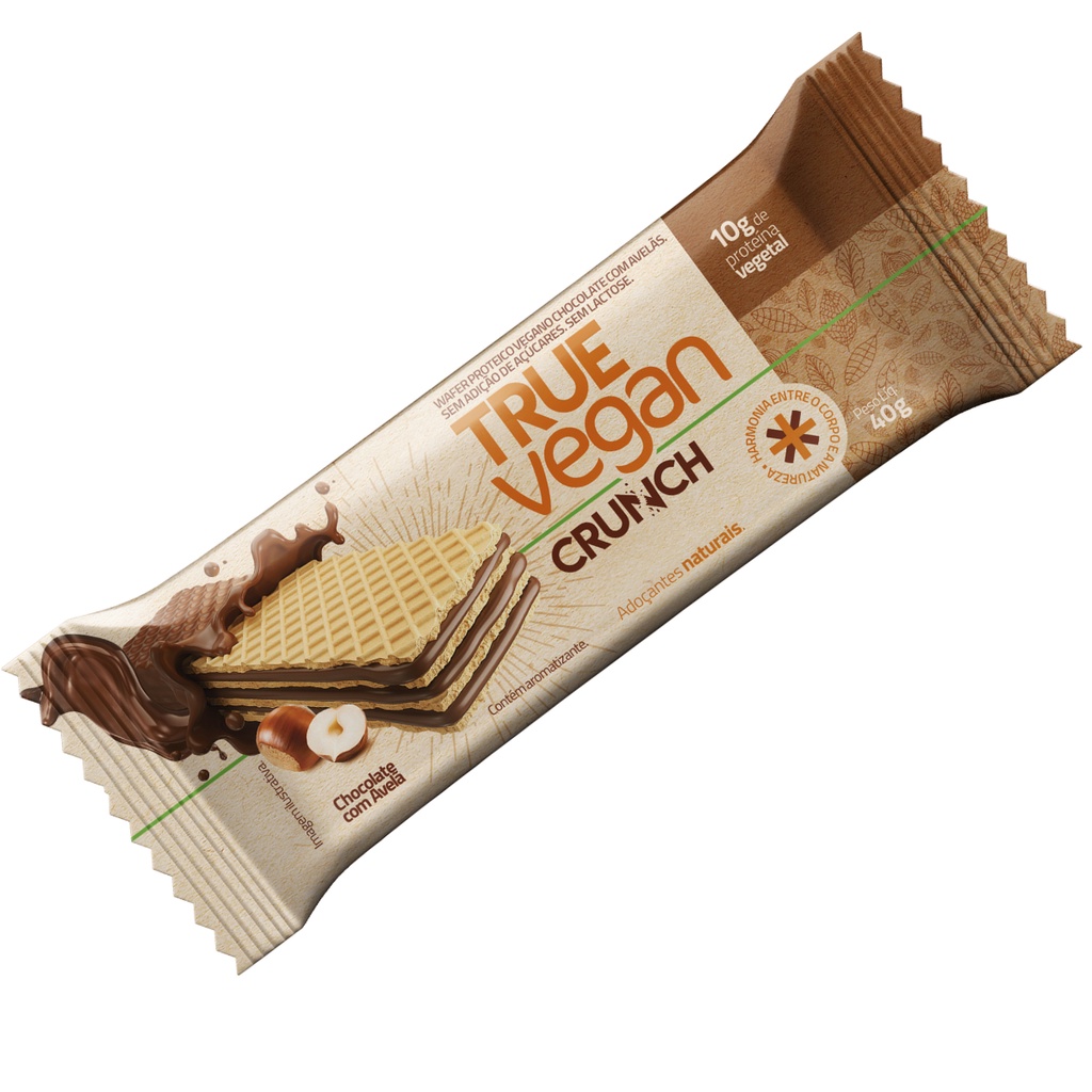 Wafer True Vegan Crunch (40g) | Shopee Brasil