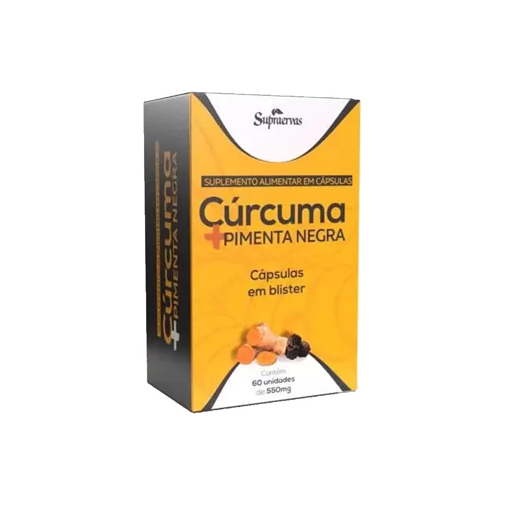Curcuma Mais Pimenta Negra 60 Capsulas 550mg - SUPRA ERVAS | Shopee Brasil