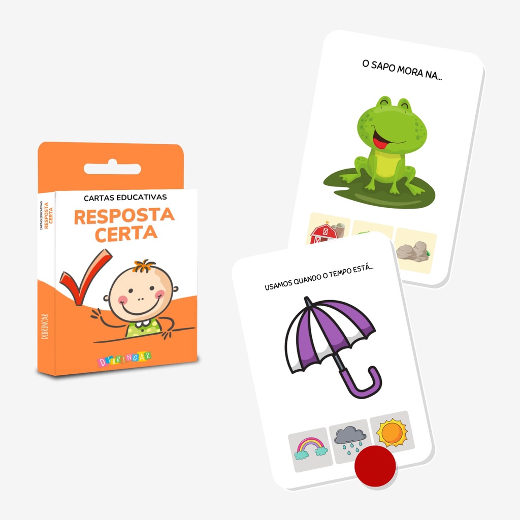 Cartas Educativas Resposta Certa | Shopee Brasil