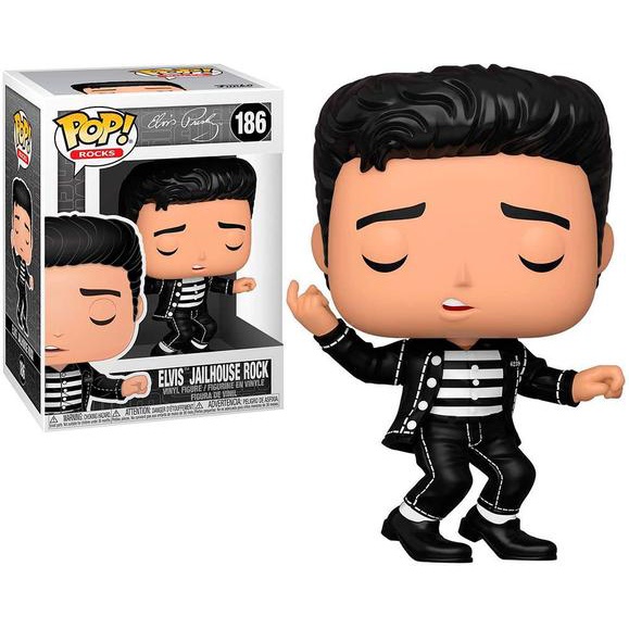FUNKO POP! ROCKS ELVIS JAILHOUSE ROCK #186 | Shopee Brasil